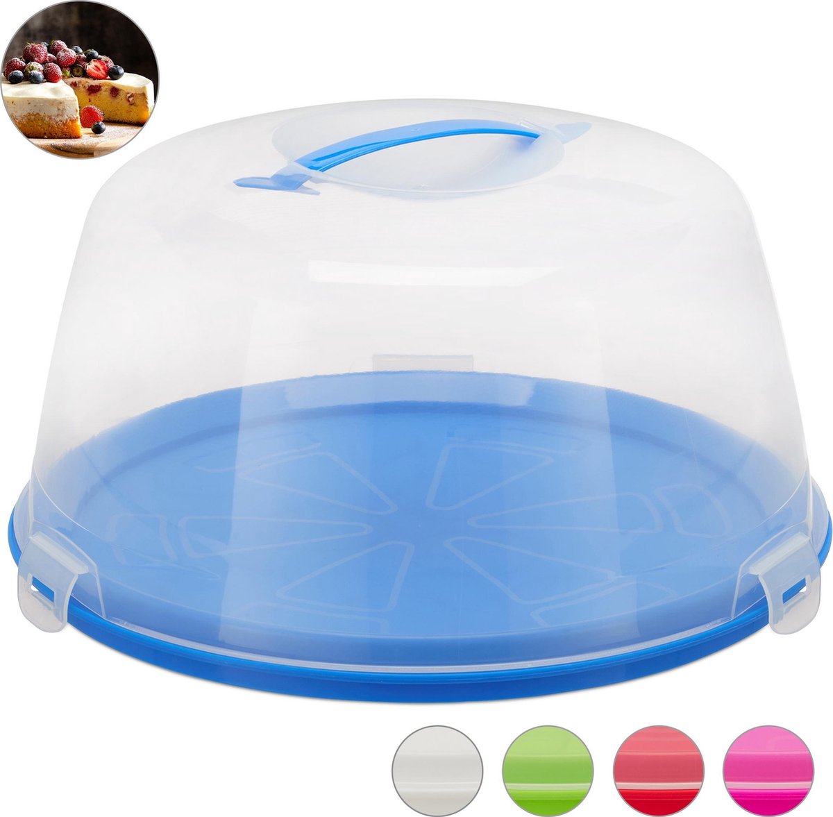 boîte à gâteaux relaxdays ronde - boîte de rangement pour gâteaux ...