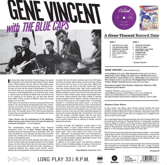 A Gene Vincent.. -Hq- (LP), Gene Vincent | LP (album) | Muziek | bol.com