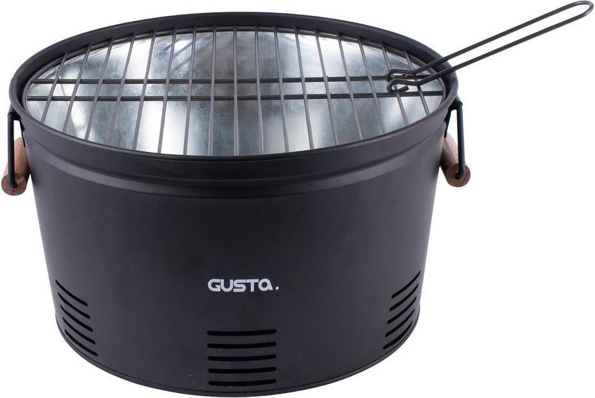Gusta - Barbecue - Houtskool - Grijs - ø35x20cm | bol.com