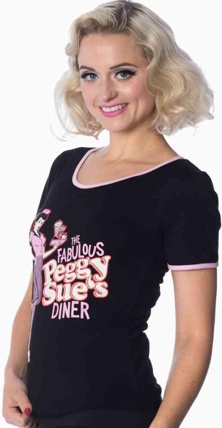 Dancing Days - DINER Dames T-shirt - M - Zwart | bol