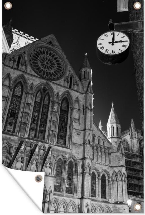 Tuinposters buiten Zwart wit afbeelding van de Kathedraal York Minster ...