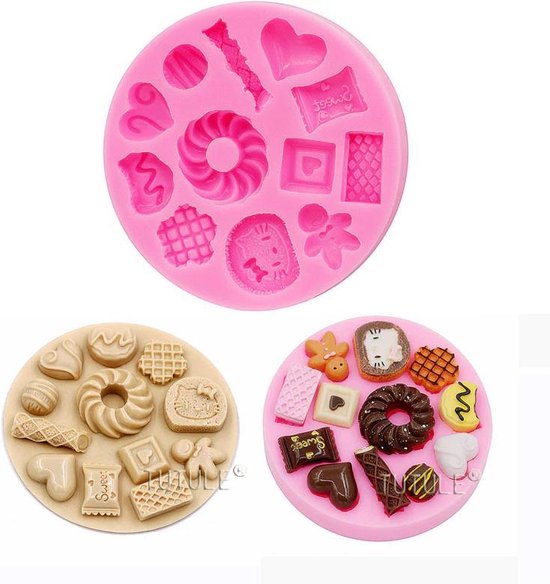 Petit moule à chocolat carré en silicone, pâte polymère [rose] | bol.com