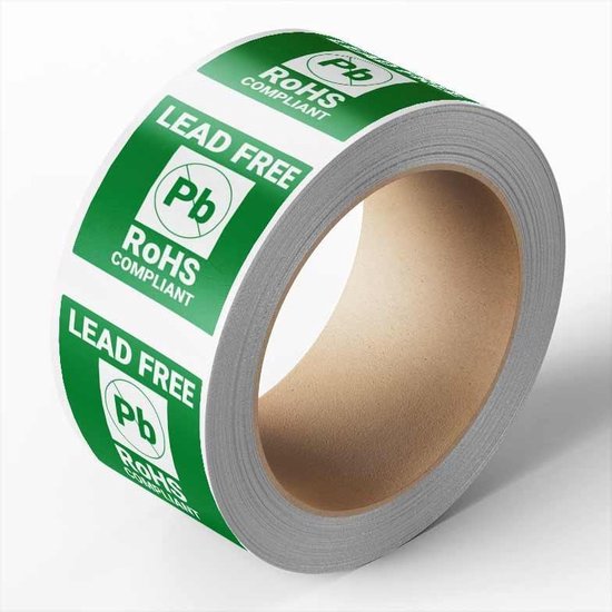 Sticker 'RoHS combinatie etiket' 25 meter op rol 25 x 25 mm | bol