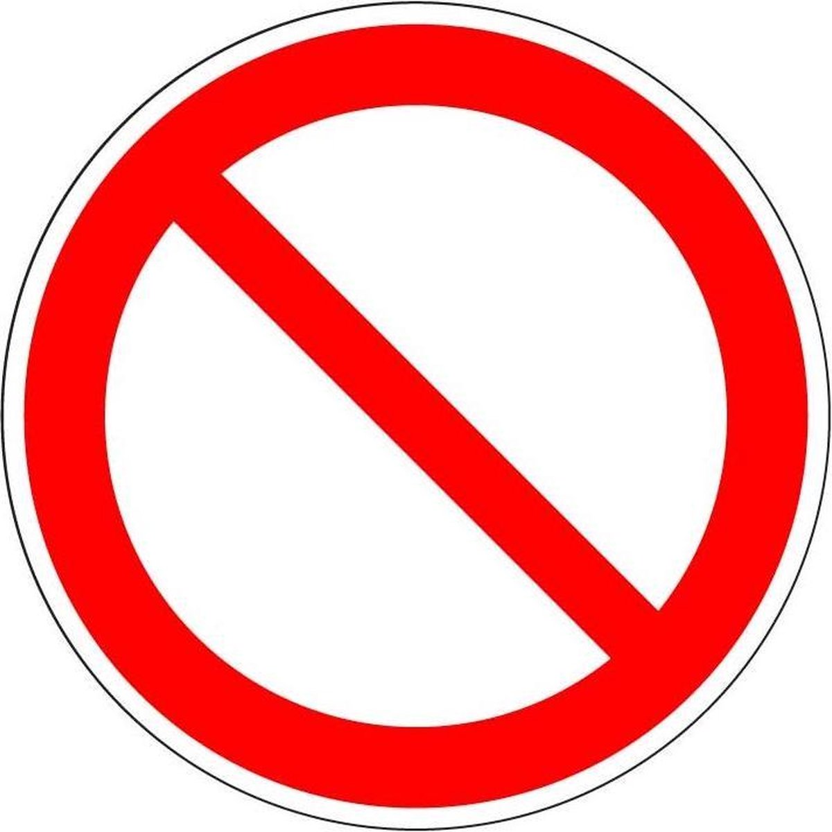 bol.com | Algemeen verbodsbord - kunststof - P001 200 mm