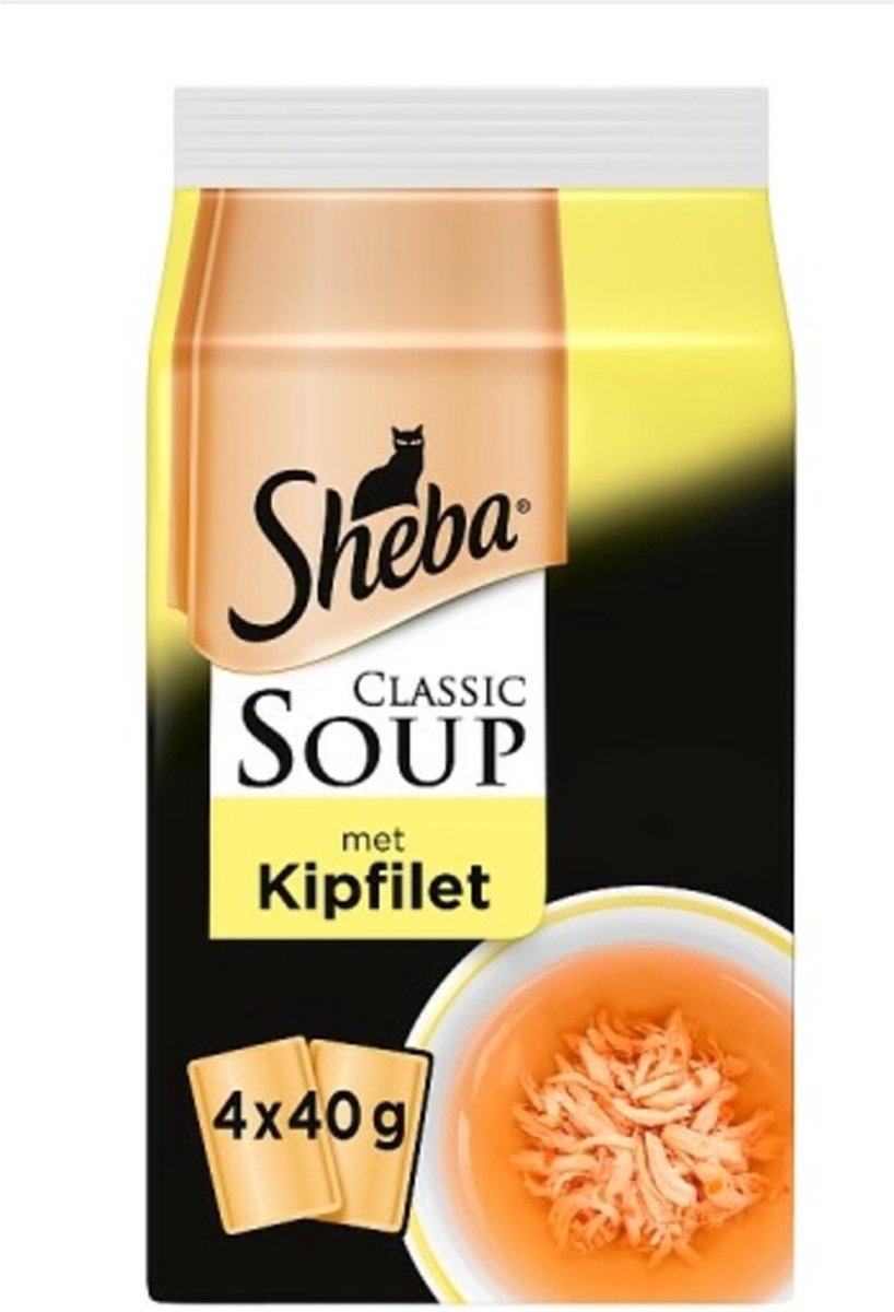 Sheba Soups Kip Multipack 4 x 40 gr | bol.com