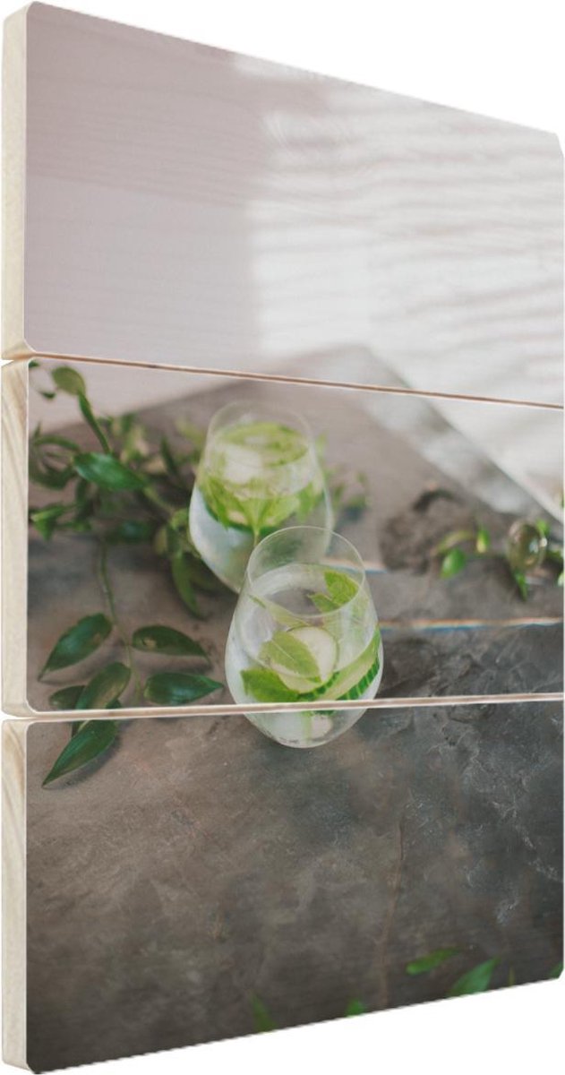 Verre rafraîchissant à froid Gin tonic Pinewood avec étagères 60x90 cm ...