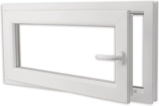 vidaXL PVC raam met dubbel glas en handvat rechts 1200 x 600 mm VDXL ...