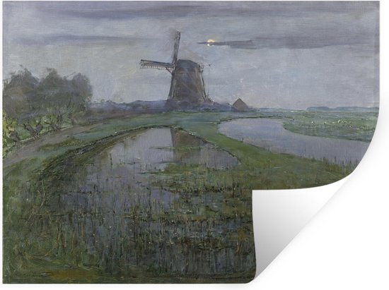 Sticker Muursticker Piet Mondrian - Moulin à vent d'Oostzijdse aanGein ...