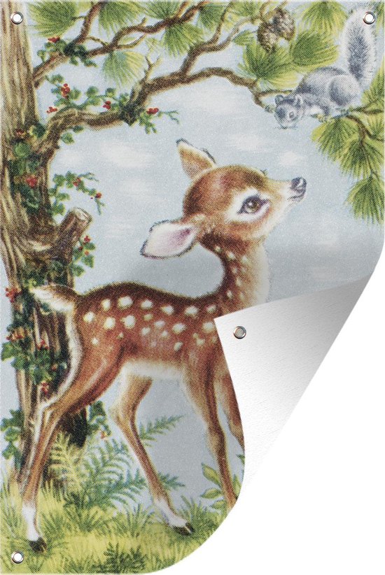 Muurdecoratie Een gedetailleerde en kleurrijke tekening van een jong ...