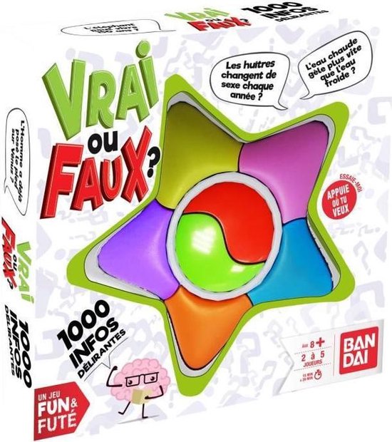 BANDAI - Jeu de société Vrai ou Faux | Jeux | bol BANDAI - Jeu de société Vrai ou Faux | Jeux | bol