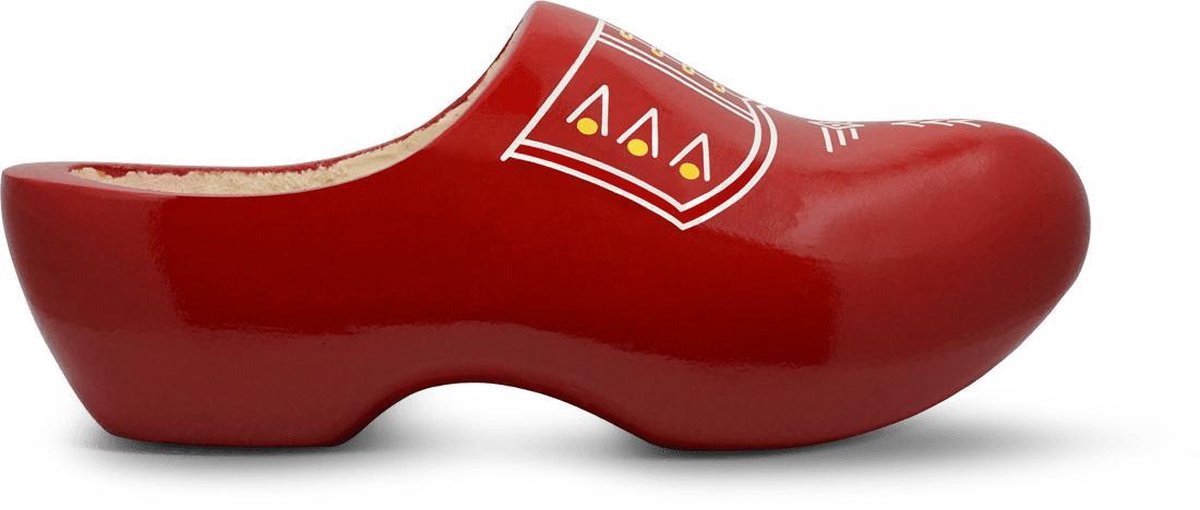 Houten klompen rood met bies | bol.com