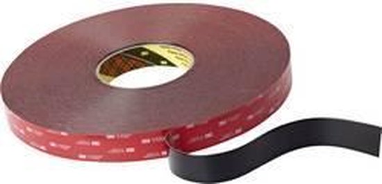3M 5925F/1933 Dubbelzijdige tape Zwart (l x b) 33 m x 19 mm 1 stuk(s) | bol