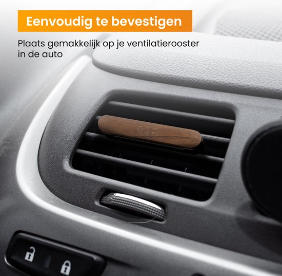R2B® Auto parfum met houder inclusief 2 Geurstaafjes - Walnoothout ...