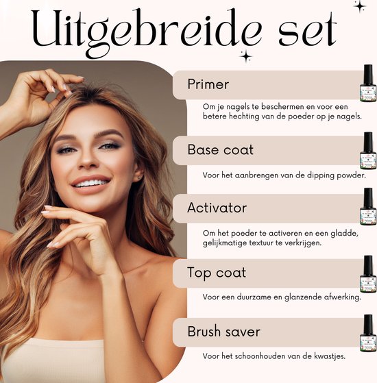 Charmy Dipping Powder starters kit - Aanvul set - Bond - Base ...