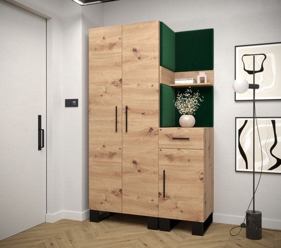 Garderobekast Ganggarderobe Compacte garderobe Vestibule Wandkast Plank ...