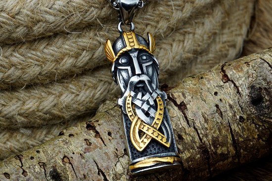 [Two Ravens] Odin Ketting - Wodan Miniatuur Hanger - Viking Ketting ...
