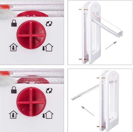 Cat Flap - Met Magneet, Afsluitbaar, hxb: 22 x 20 cm, Wit | bol