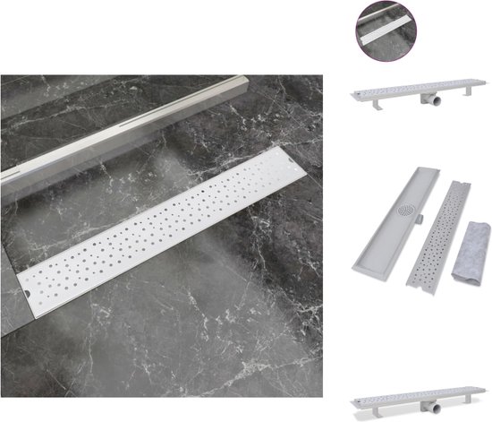 vidaXL Rechthoekige Doucheput - 730 x 140 mm - Bubbel Ontwerp - RVS ...