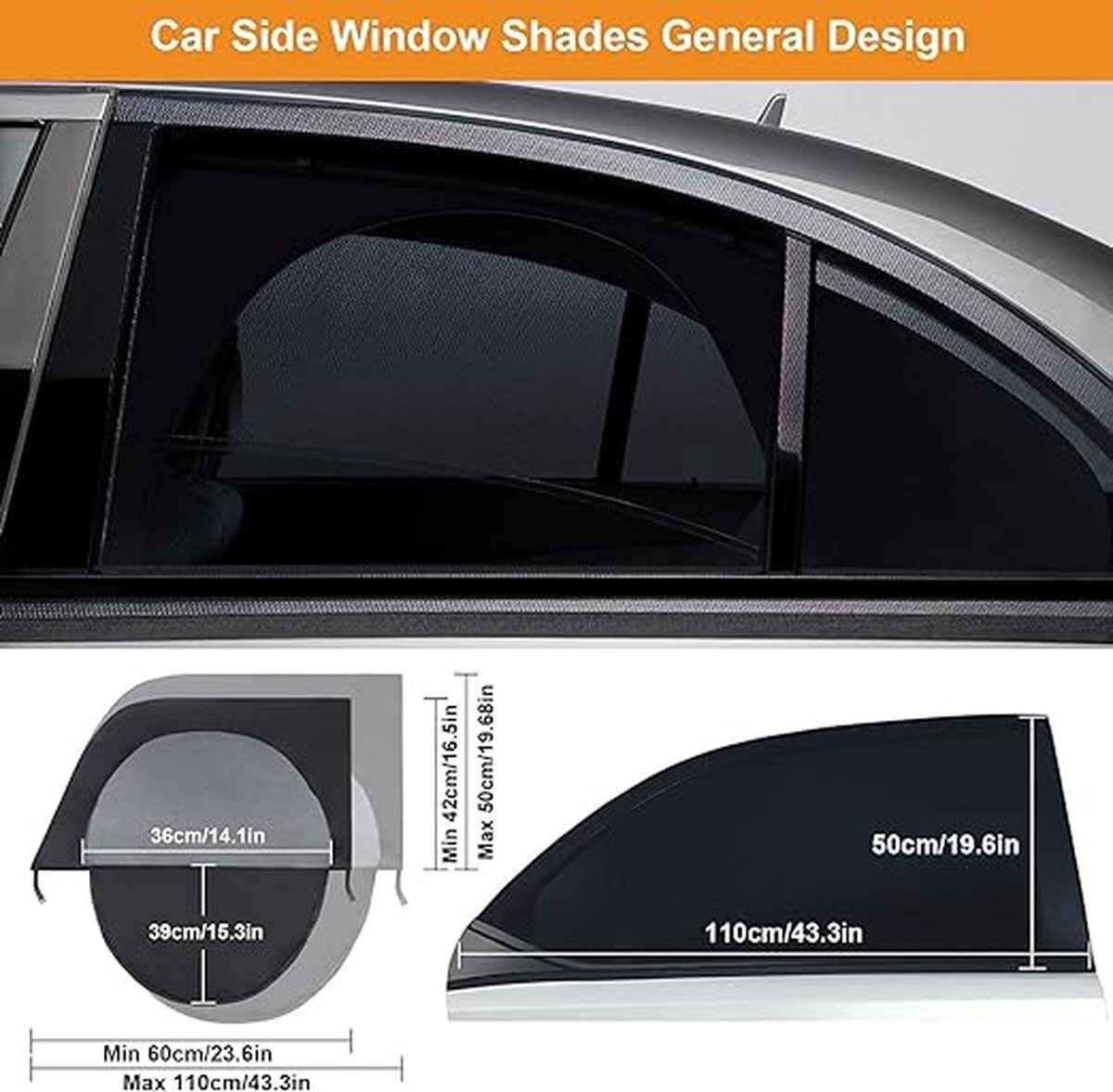 Premium Car sun blind blocks -Premium Auto zonwering blokken 2 | bol