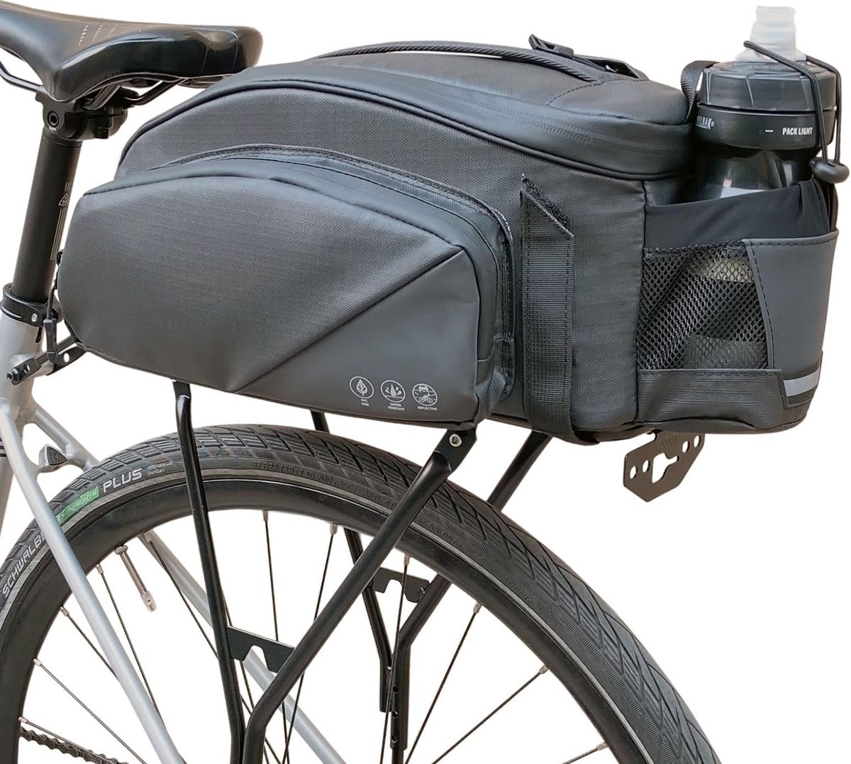 Fietsbagagedragertas, 11 liter, waterdicht, fietstas voor bagagedrager ...