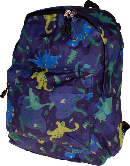 Rugzak - Blauw met Dinosaurussen Cartoonstyle - 40x32cm | bol