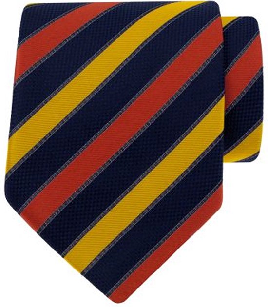 Donkerblauwe stropdas met strepen | bol