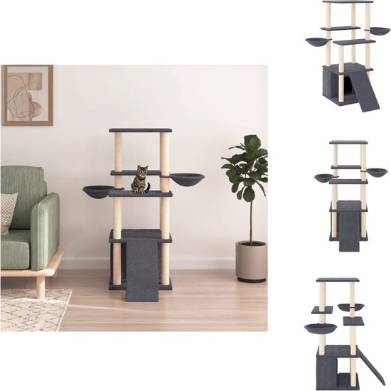 vidaXL Kattenmeubels - Alles-in-één kattenmeubel - 95 x 47.5 x 133 cm ...