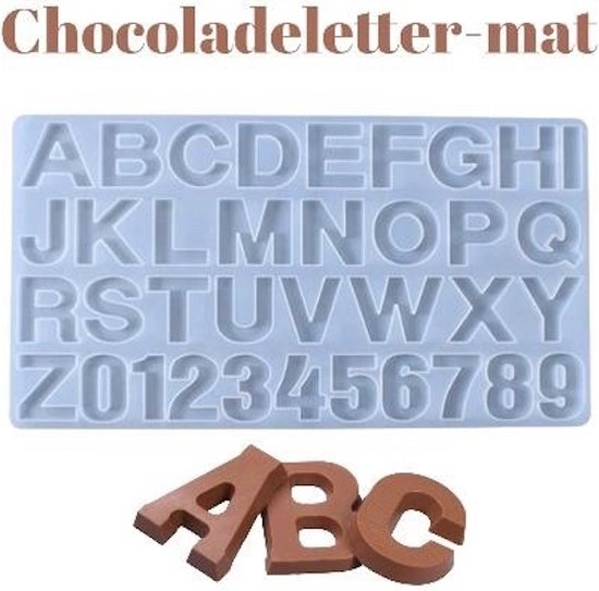Chocoladeletter mat - Maak je eigen mini Chocoladeletters - chocolade ...