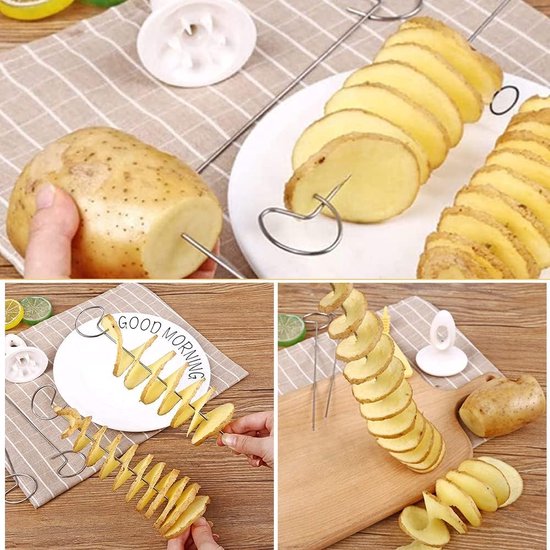 Potato Spiral Cutter, Set of 2 Plastic Potato Cutters, Potato Twister ...