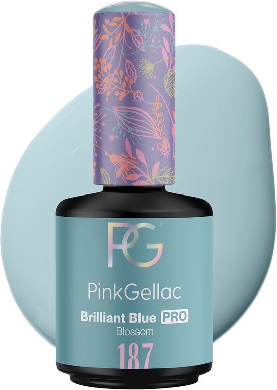 Pink Gellac 187 Brilliant Blue PRO Gel Nagellak 15ml - Blauwe Glanzende ...