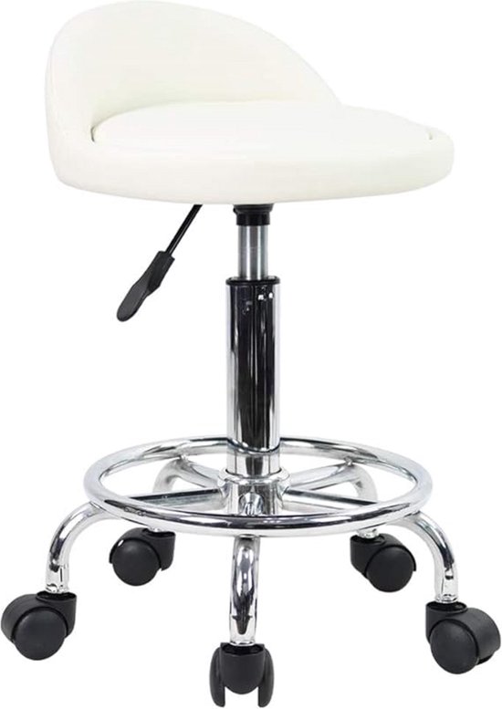rolkruk - Roller Stool with Footrest Office Stools Height adjustable | bol