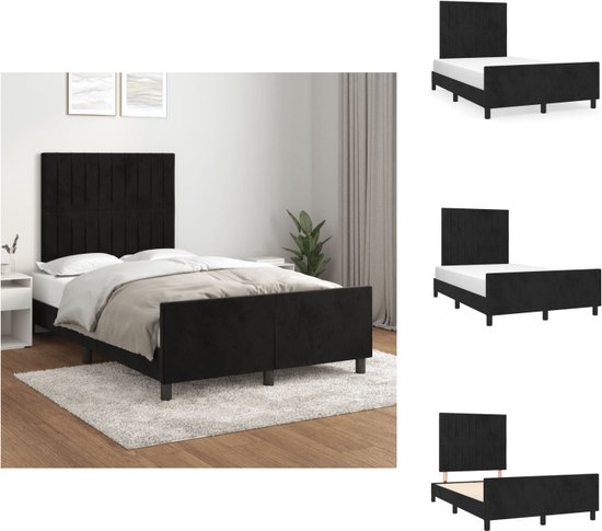 vidaXL Bedframe Velvet - Verstelbare Hoogte - Ondersteunende Poten ...