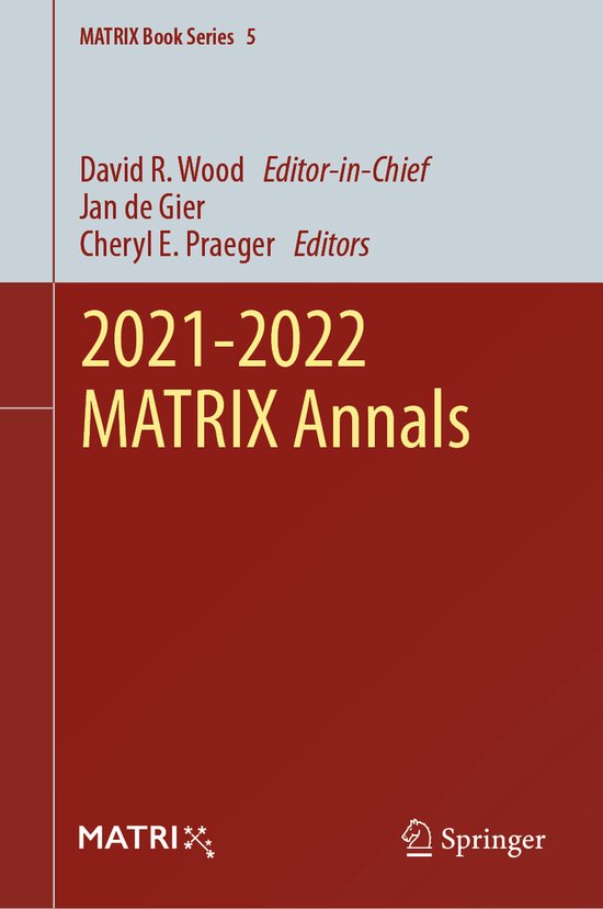 MATRIX Book Series- 2021-2022 MATRIX Annals | 9783031474163 | Boeken | bol