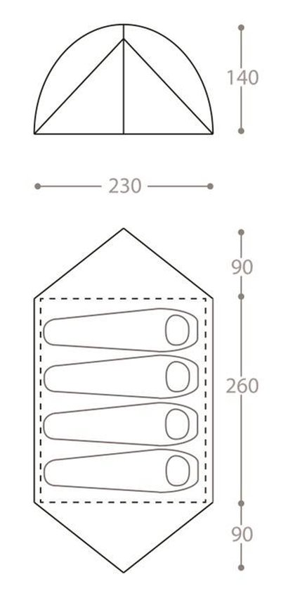 Nigor Guam 4 Koepeltent - Groen - 4 Persoons | bol.com