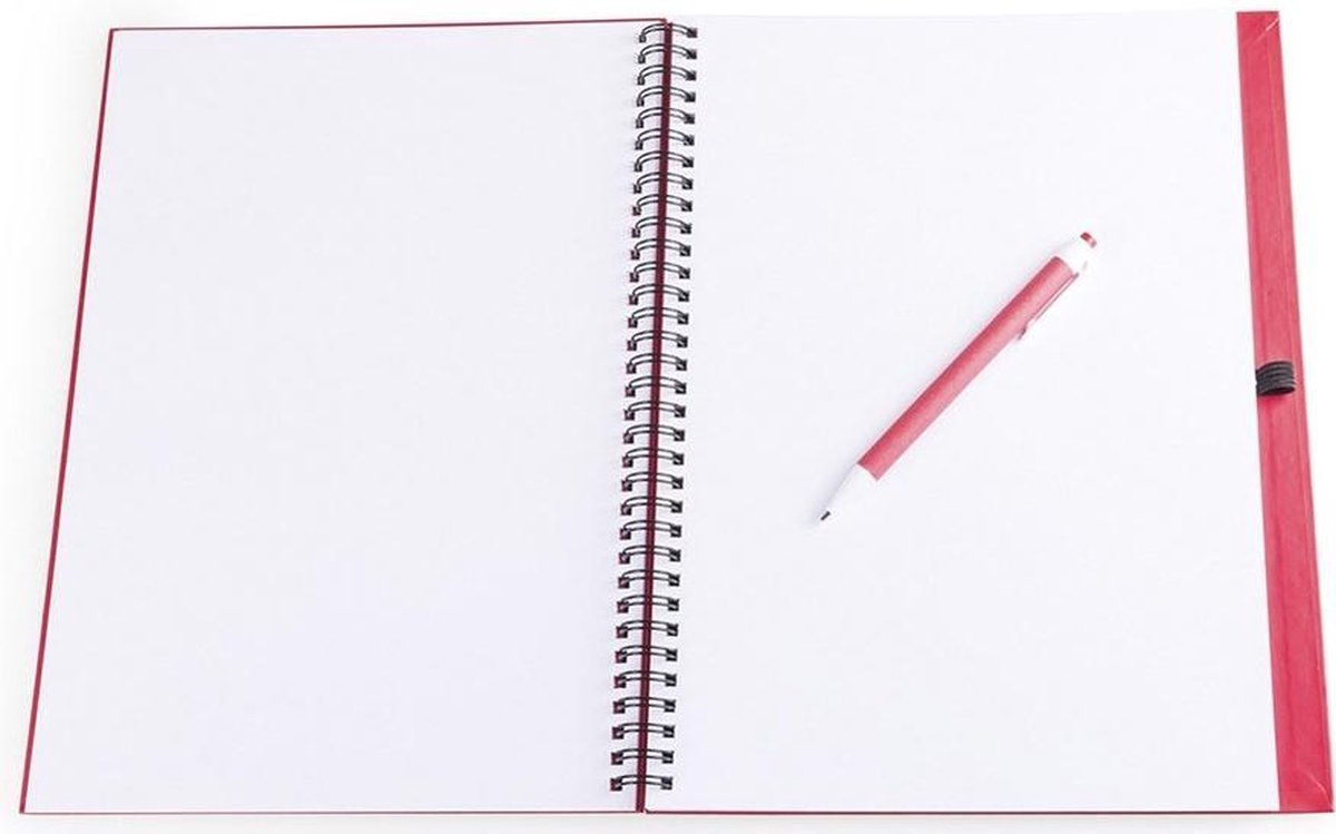 Schetsboek rode harde kaft A4 formaat - 80 vellen blanco papier - Teken ...