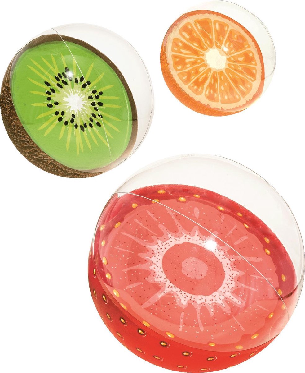Opblaas Strandbal 'Fruity' 46 cm | sinaasappel | bol.com