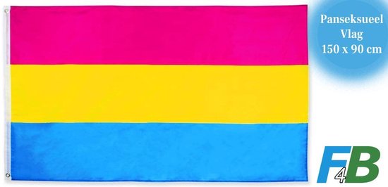 F4B Panseksueel Vlag | 150x90 cm | Pride Vlag | LHBTIQ+ | Gay Pride | Panseksuele |... | bol.com