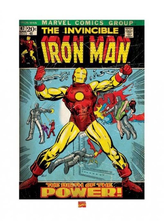 Pyramid Poster - Iron Man Birth Power - 80 X 60 Cm - Multicolor | bol