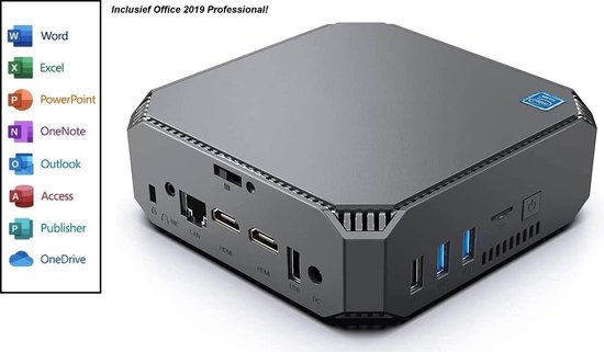Mini PC - 4K HD - Mini Desk Computer - 6GB RAM - 128GB + 256GB SSD ...