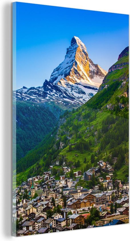Zermatt et le mont Cervin en Suisse pendant la nuit Plexiglas 80x120 cm ...