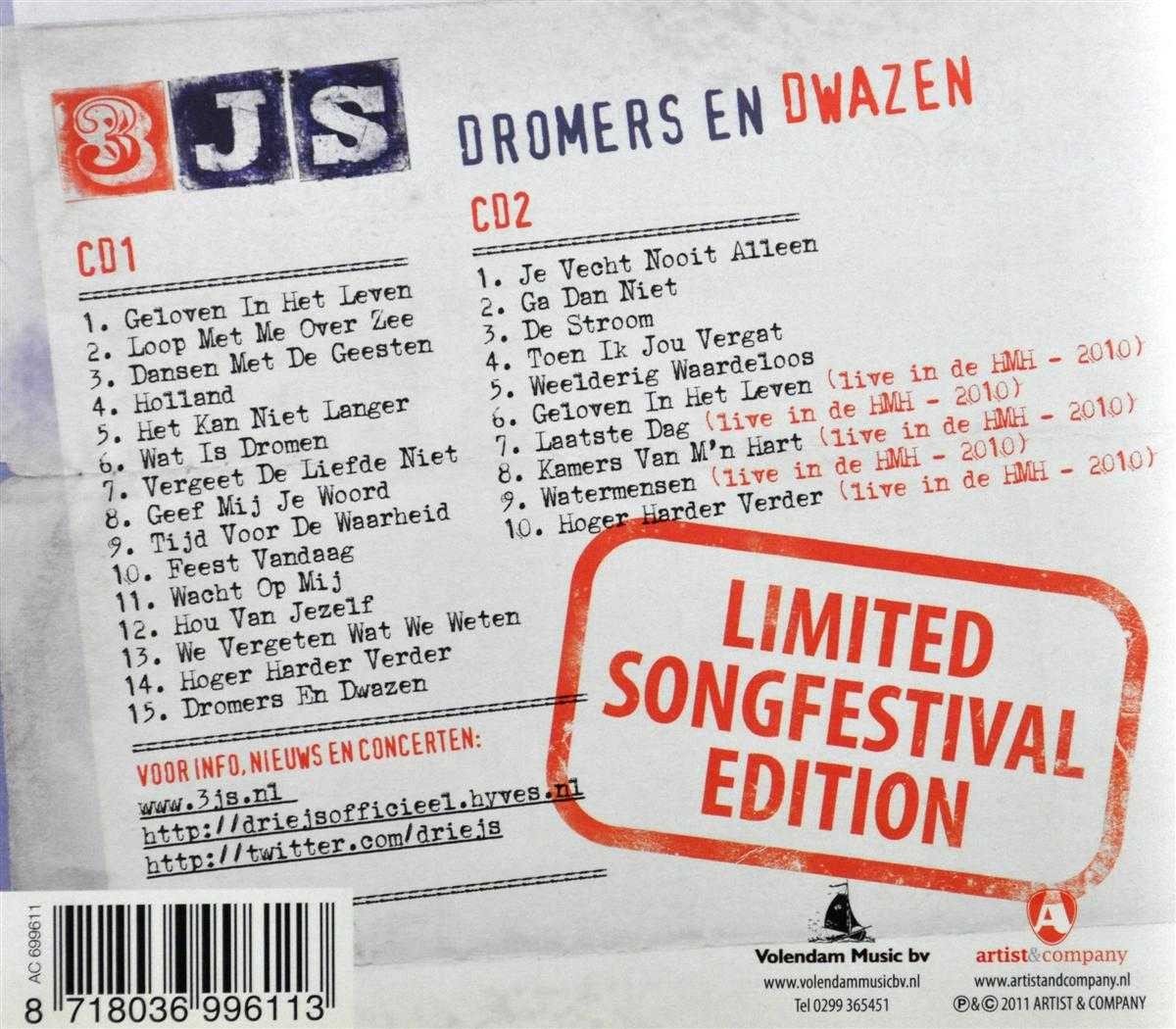 3Js - Dromers En Dwazen -Songfestival Ed. (CD), 3JS | CD (album) | Muziek | bol.com