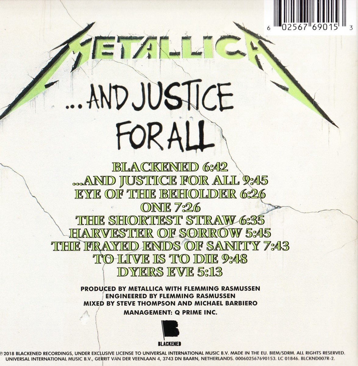 Metallica - ...And Justice For All (CD) (Remastered), Metallica | CD ...