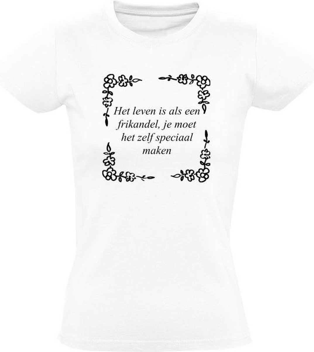 Het leven is een Frikandel speciaal t-shirt Dames | friettent | frietpan | horeca |... | bol