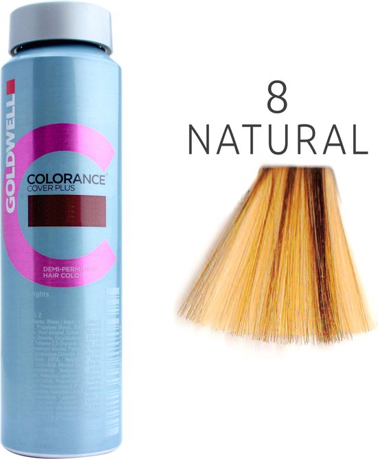 Goldwell - Colorance - Cover Plus Lowlights - 8 Natural - 120 ml | bol