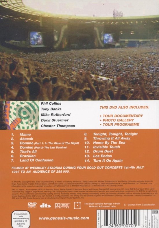 Genesis - Live At Wembley Stadium (DVD), Phil Collins | Muziek | bol