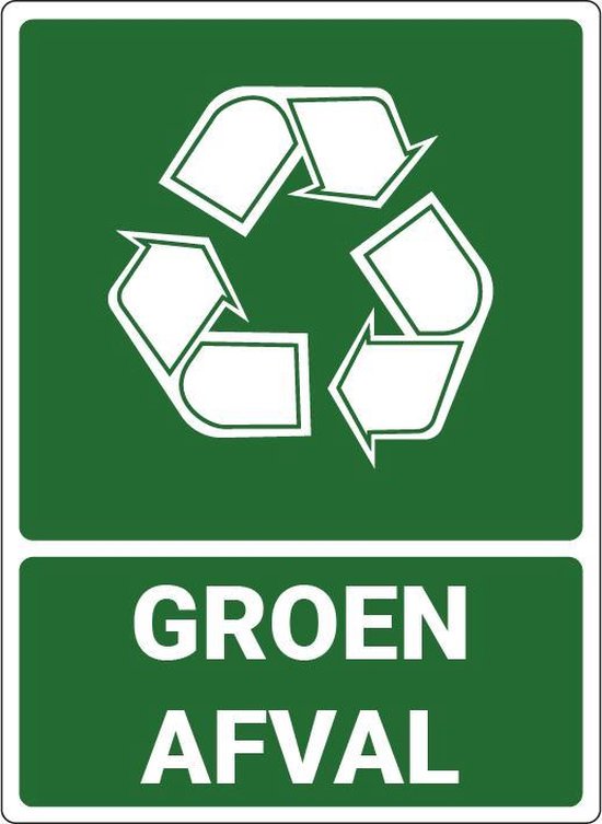 Afvalsticker groen afval 148 x 210 mm | bol