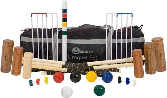 Top Croquet set - Hardhout - voor hele familie 6 persoons Luxe Tas ...
