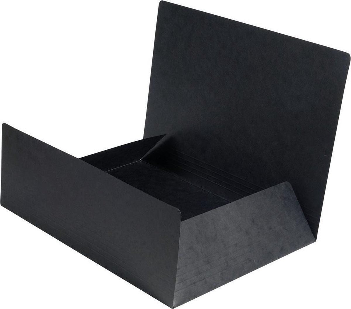 25x Map met 3 kleppen in glanskarton 400gm_ - A4, Zwart | bol.com