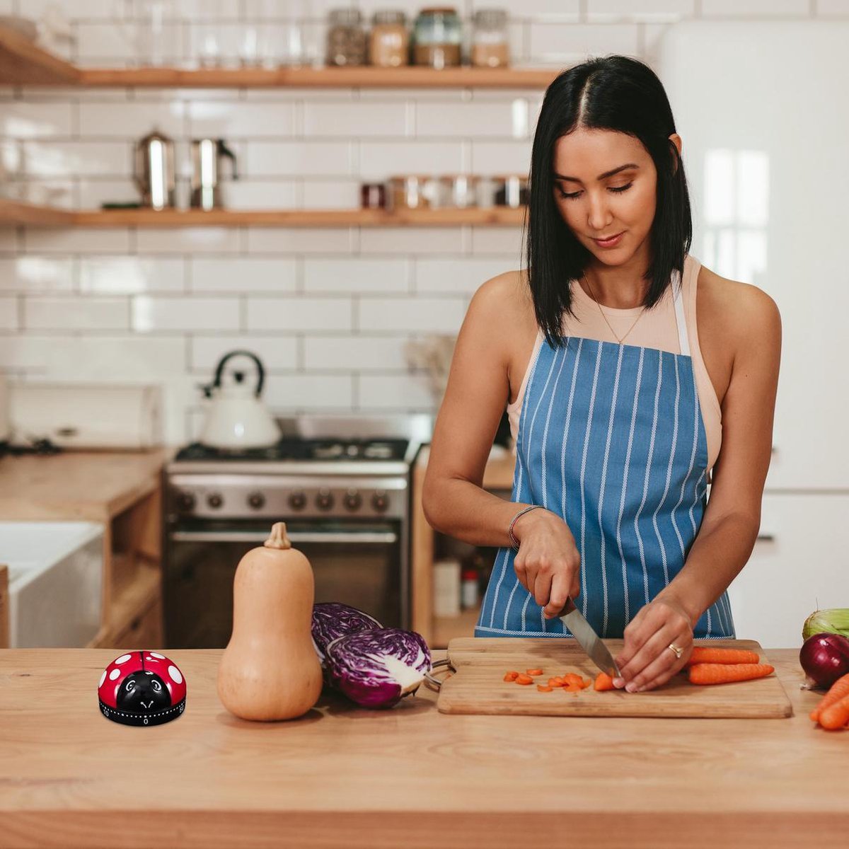 relaxdays kookwekker grappig - eierwekker lieveheersbeestje - kook ...