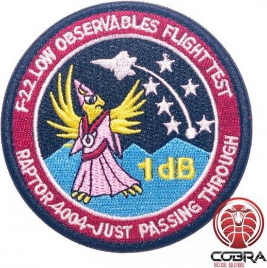 F-22 Low Observation Flight Test Geborduurde militaire patch embleem ...